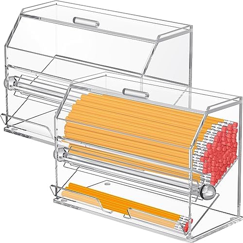 Amazon.com : Pinkunn 1 Pcs Acrylic Pencil Dispenser Holder Clear ...