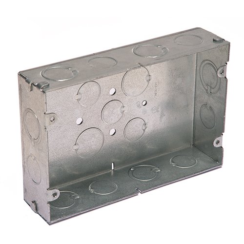 O-Z/Gedney 2G5075S Multigang Switch Box with Knockout, 2 Gangs, Welded ...