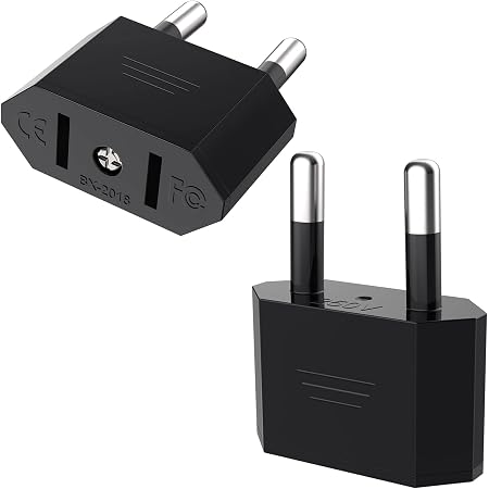US to EU Adapter, 2 Pin Ancable Reisestecker auf EU, 1 Stück ...