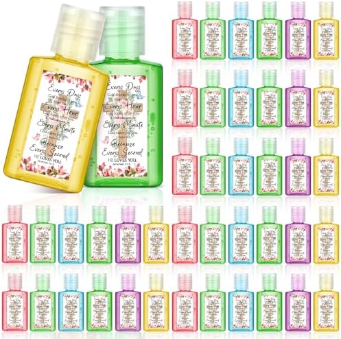 Amazon.com : Gejoy 48 Pack Christian Hand Sanitizer Bible Verse Mini ...