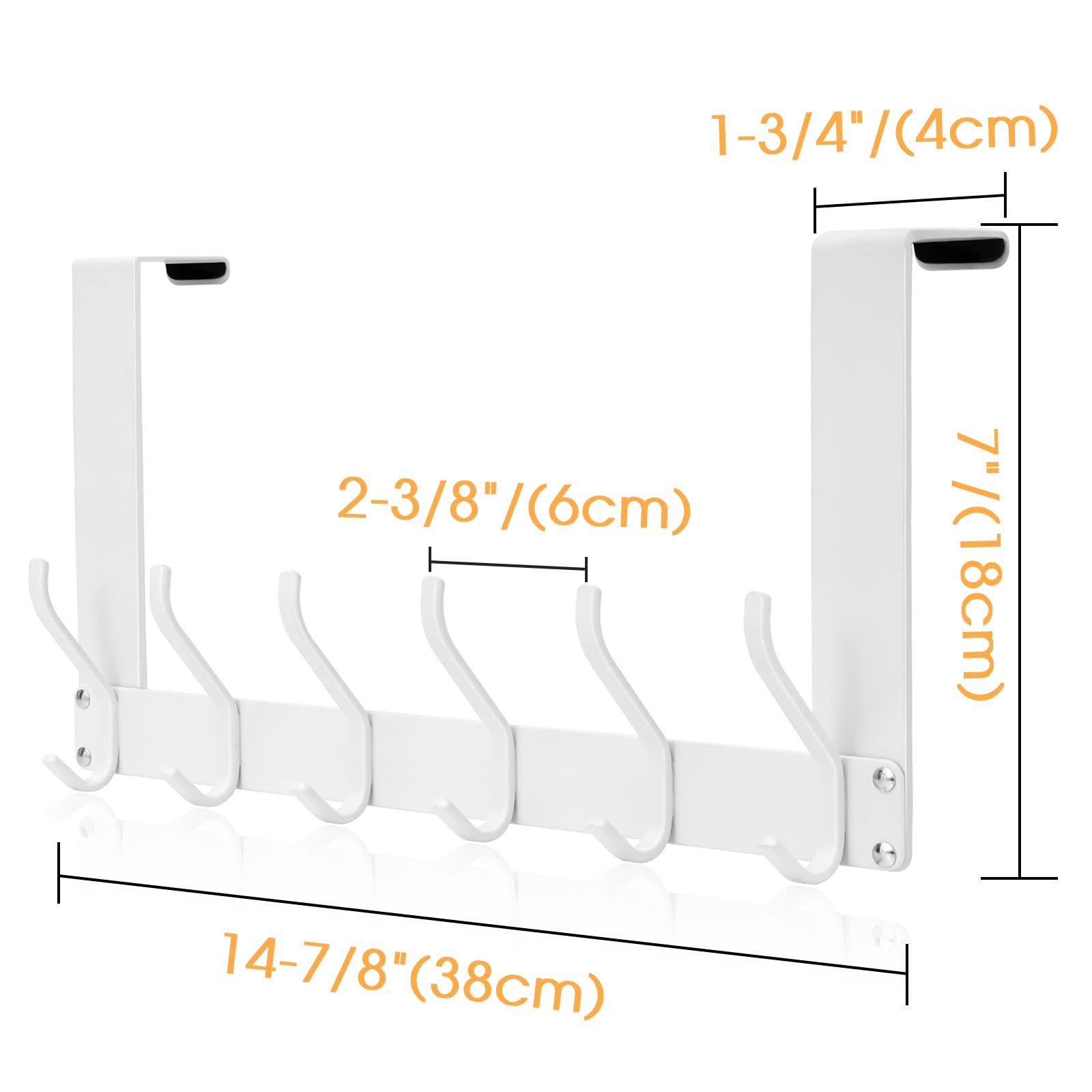 Snapklik.com : (2 Pack Foldable Over The Door Hooks, Heavy Duty Over ...