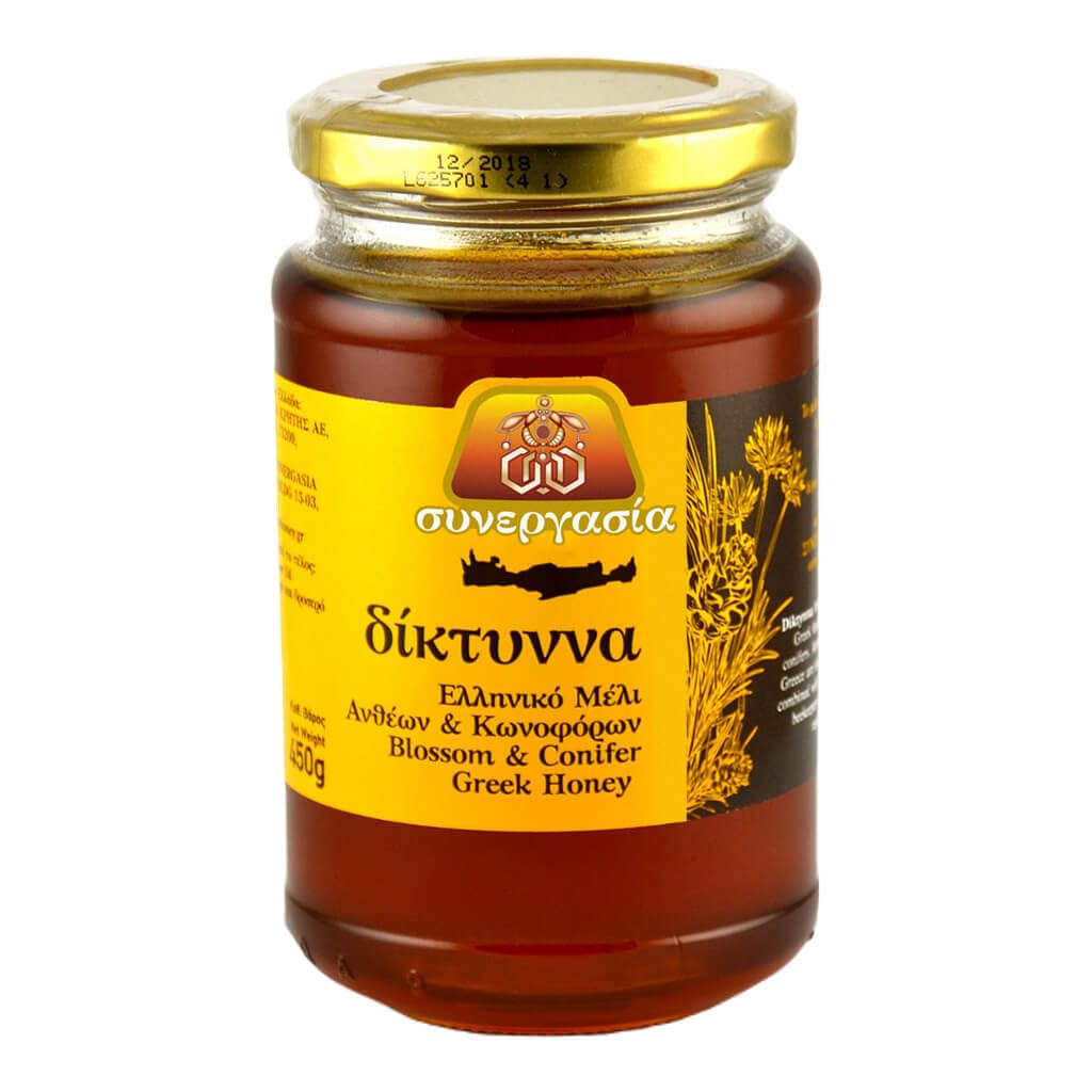 Amazon.com : Greek Blossom and Conifer Honey From Crete - 450g ...