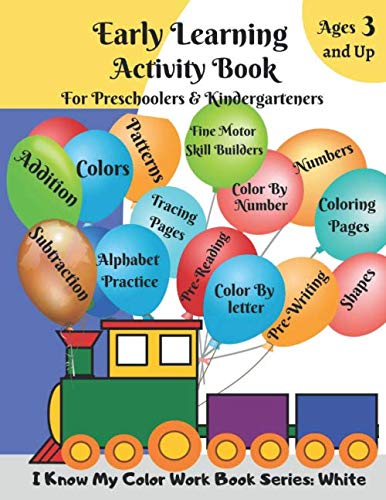 Early Learning Activity Book For Preschoolers & Kindergarteners Ages 3 ...