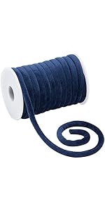 Amazon.com: OLYCRAFT 11 Yards 8mm Soft Velvet Round Cord Black Velvet ...