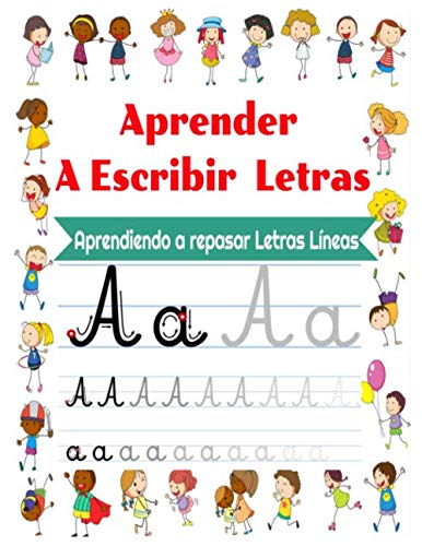 Aprender A Escribir Letras,Aprendiendo a repasar Letras Líneas: libro ...