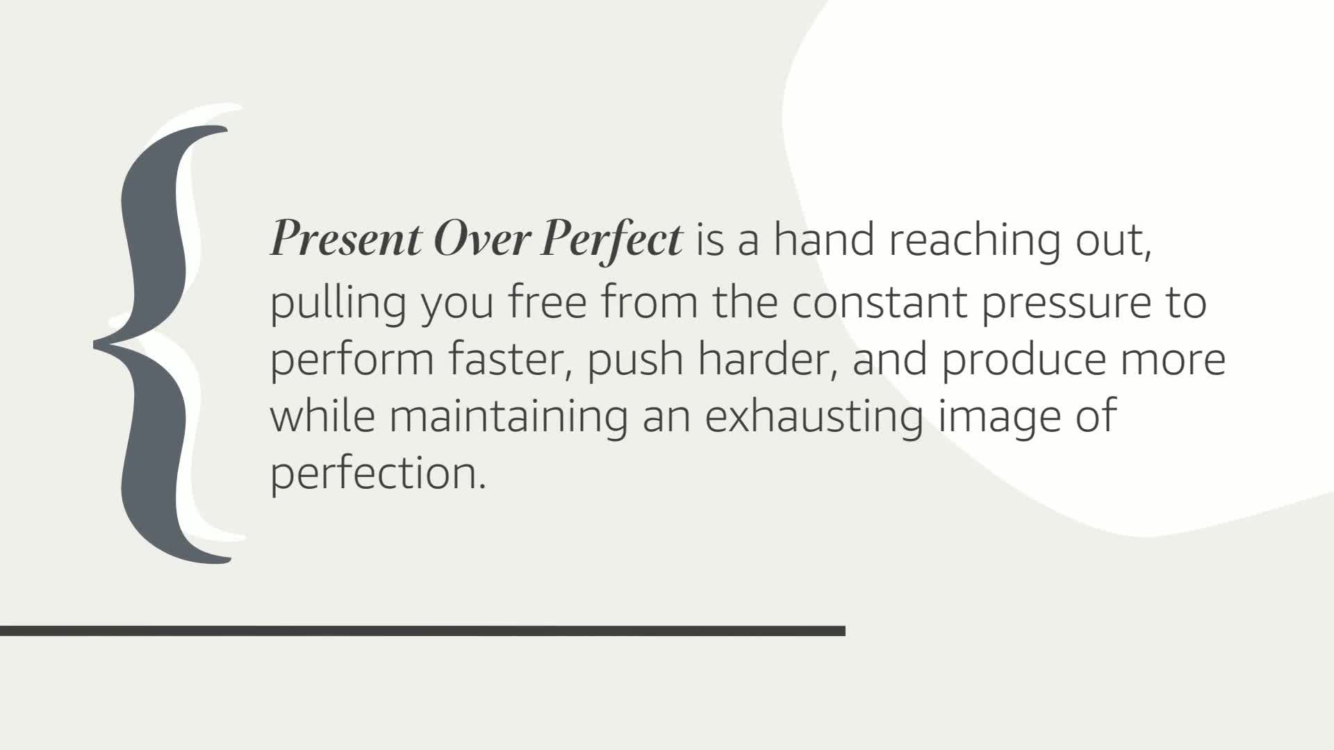 Snapklik.com : Present Over Perfect: Leaving Behind Frantic For A Simpler