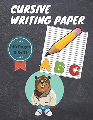 Cursive Writing Paper: Kindergarten Writing Paper With Lines For ABC ...