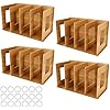 ZOFUN 4 Pcs Wood CD Racks, 30 x 17 x 15 cm Desktop CD Rack with 4 ...