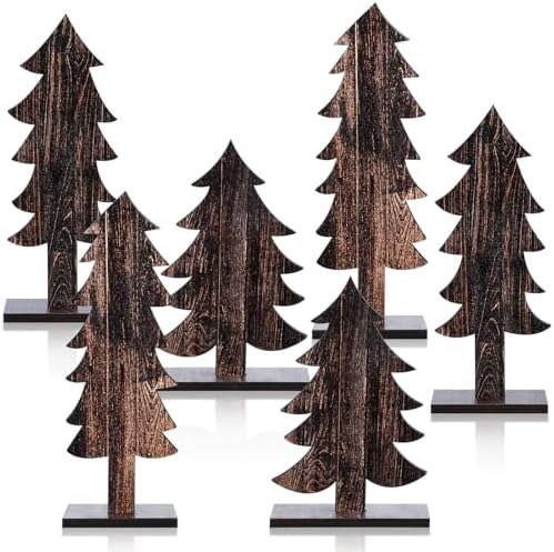 Amazon.com: Meooeck 6 Pcs Tabletop Christmas Tree Decorations Office ...
