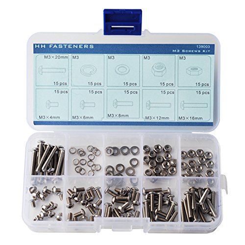 M3 Button Head Socket Screw Flat Washers Lock Washers Hex Nuts Lock ...