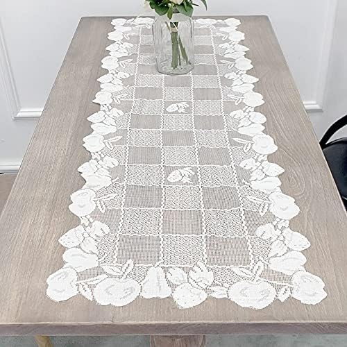 Amazon.com: Generic 2 PCS White Lace Table Runner Table Dressers Scarf ...