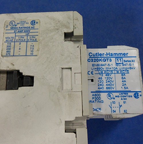 CUTLER HAMMER CN15DN3 U 27A 600V 3P CoilNOT INCLUDEDV Used: Amazon.com ...