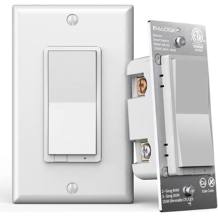 Amazon Basics 3-Way Smart Switch, Neutral Wire Required, 2.4 Ghz WiFi ...