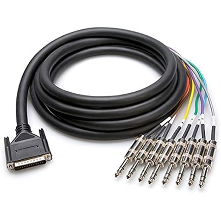 Amazon.com: HOSA DTP803 Balanced Snake DB25 to 1/4" TRS - (9.75 Feet) (Black) : Musical Instruments
