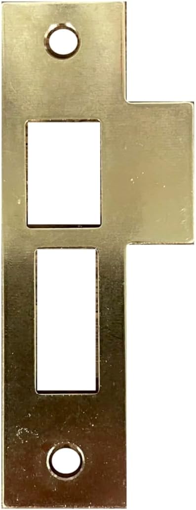3-7/8" Satin Brass Door Strike Plate Latch for Mortise, Antique ...