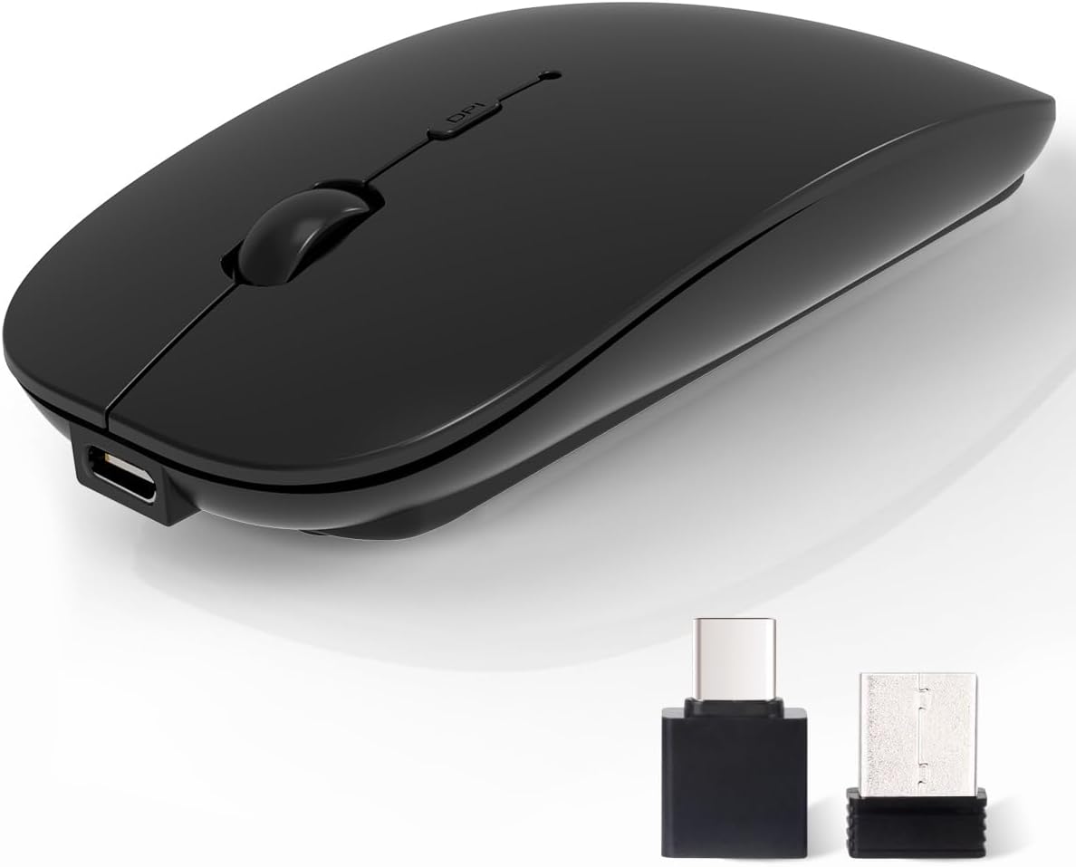 ANEWISH Wireless Bluetooth Mouse Laptop/iPad/iPhone/Mac/PC with 2.4G ...