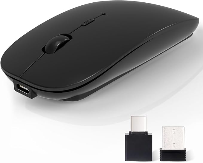 Amazon.com: Wireless Bluetooth Mouse, (BT5.2/3.0 and USB 2.4G) Dual ...