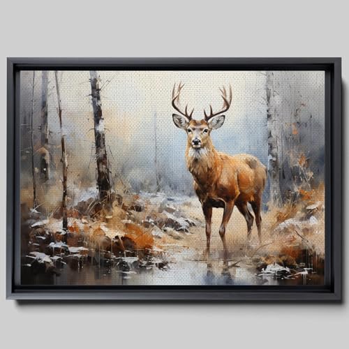 Amazon.com: Rustic Deer Wall art, Farmhouse Art, Landscape Prints ...