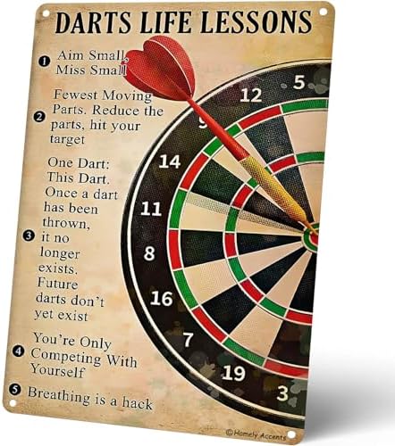 Amazon.com : Homely Accents Inspirational Darts Life Lessons Metal ...