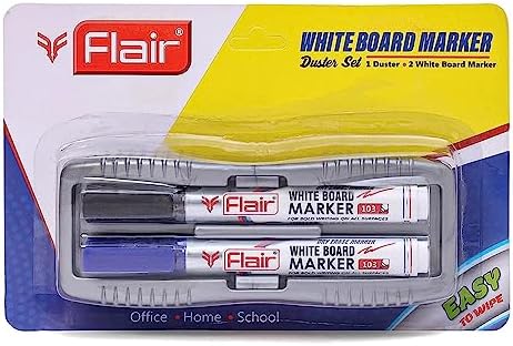 DOMS Fine Magnetic Whiteboard Duster Marker Set | Easy to Wipe ...
