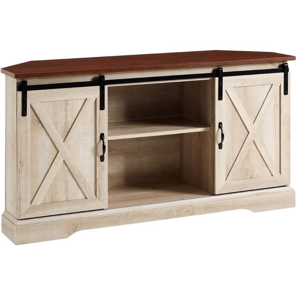 Amazon.com: Walker Edison Everette Modern Farmhouse Double Sliding X ...