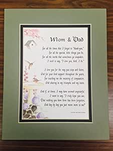 Amazon.com: Genie's Poems Mom Dad Anniversary Poem, Parents Thank You ...