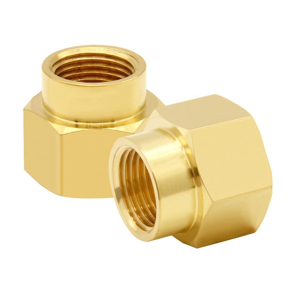 Snapklik.com : 2PCS Brass Reducing Coupling 1/2" NPT Female To 3/8" NPT ...