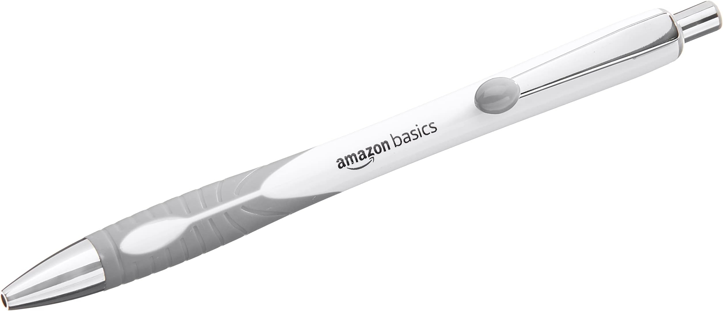Amazon Basics Retractable Ballpoint Pens White Barrel, Medium Point 1 ...