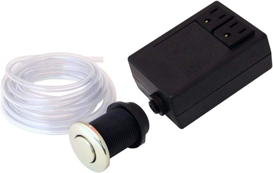 DUAL Outlet Garbage Disposer DF-302-PN Air Switch Controller Kit ...