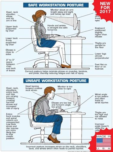 Correct Seating Posture Poster/Workstation Posture Poster : Amazon.ca ...