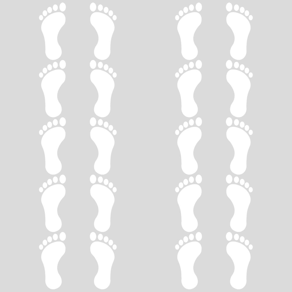 Amazon.com: VWAQ Footprint Vinyl Decals - Peel and Stick Floor or Wall ...