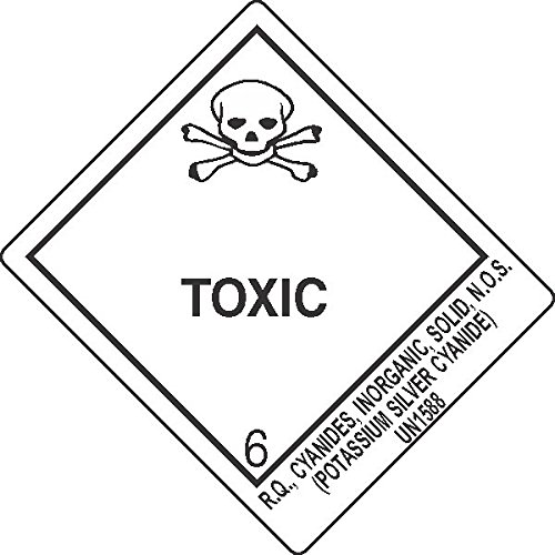 Amazon.com: GC Labels-L331P3003, R.Q., Cyanides, Inorganic, Solid, N.O ...