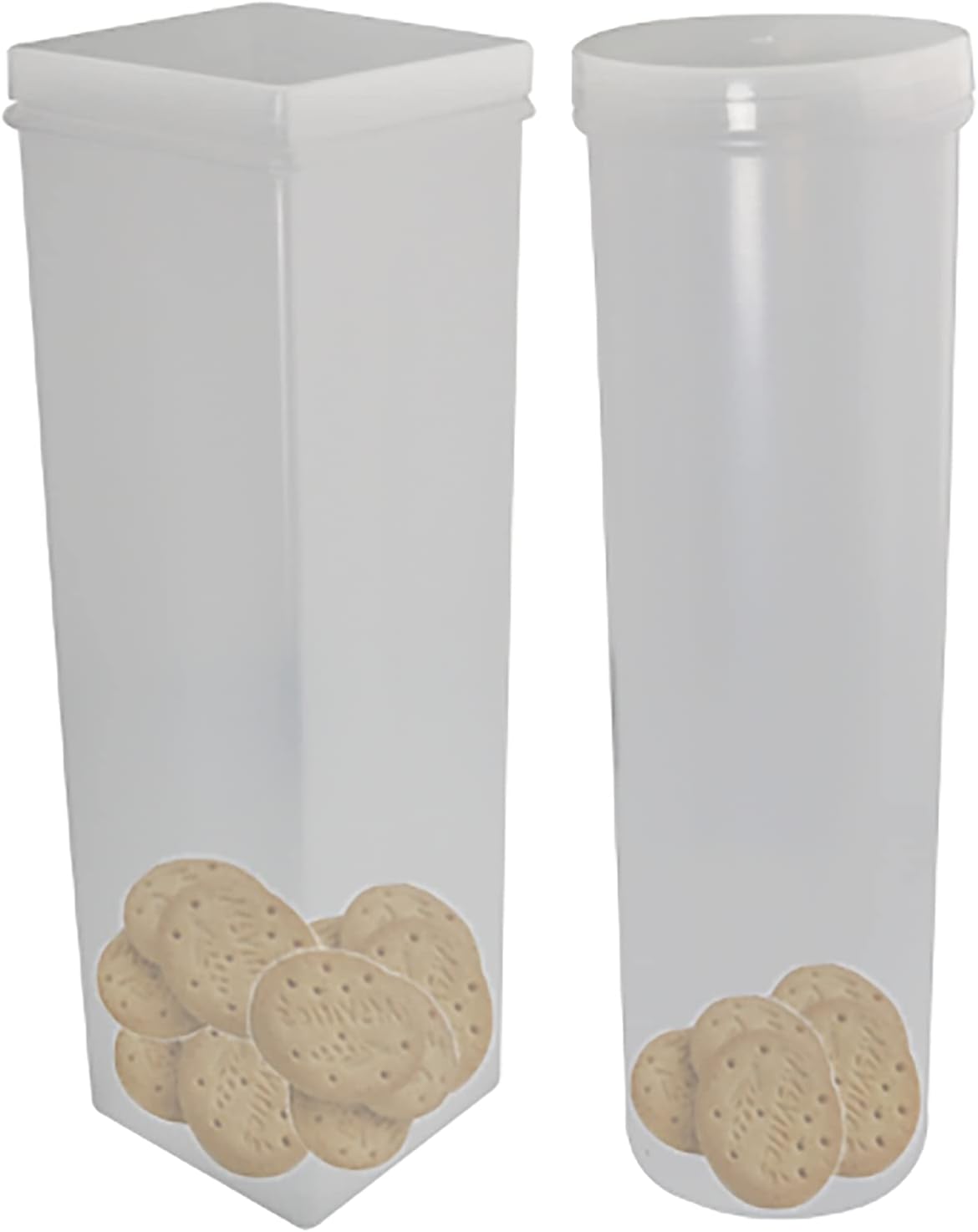 Amazon.com: Cracker Keeper Set - Round And Square Cracker Container ...