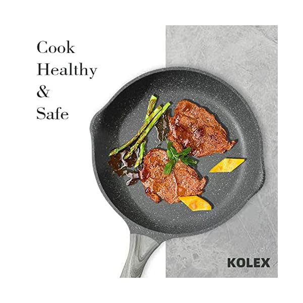 KOLEX Nonstick Frying Pan Skillet, 11-Inch Non Stick Granite Egg Pan ...