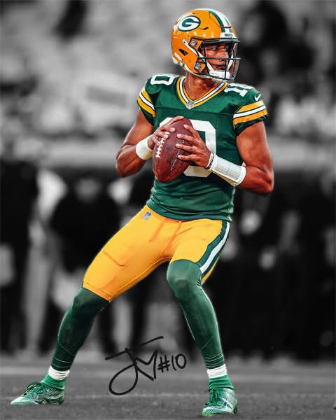 Amazon.com: Ikonic Fotohaus Jordan Love Signed Photo Autograph Print ...