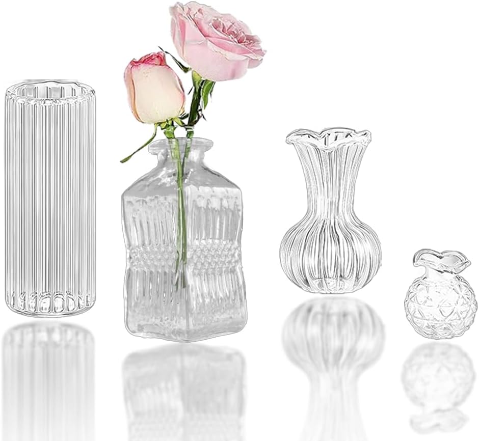 Amazon.com: ART & ARTIFACT Mini Vases for Flowers - Small Glass Vases ...