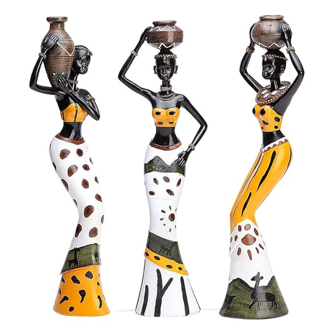 3 Pieces of African Sculptures, Exotic Home Decor, African-American ...