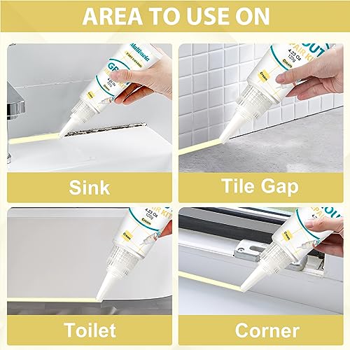 Snapklik.com : Tile Grout Repair Kit, 2 Pack Cream Grout Filler Tube ...