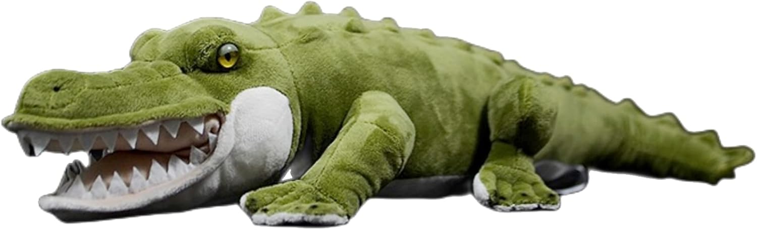 Amazon.com: FRANKIEZHOU Lifelike Crocodile Stuffed Animal-Green 19.7 ...