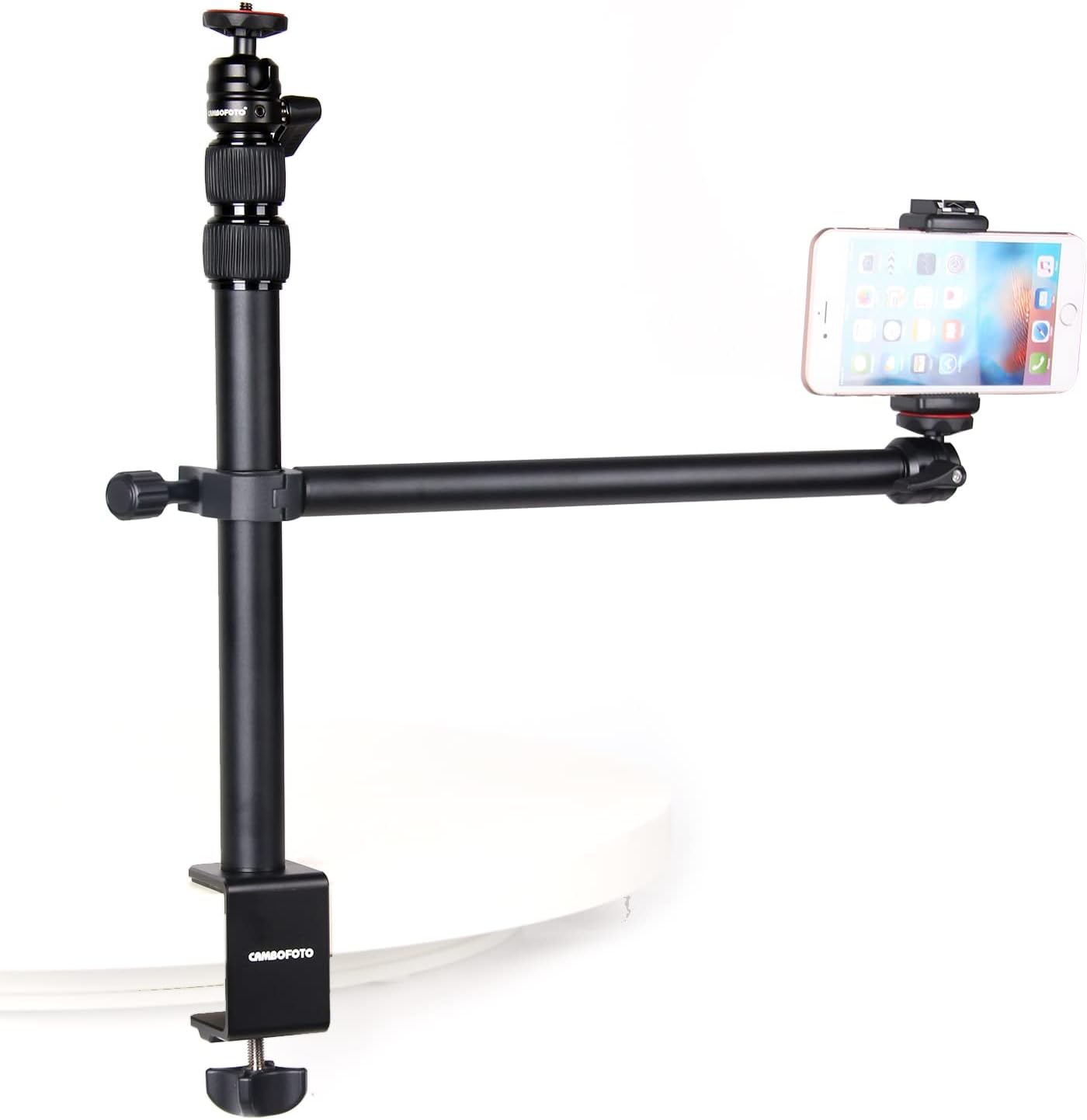 CAMBOFOTO Multifunctional Desktop Stand with 1/4" Ball Head,Suitable ...