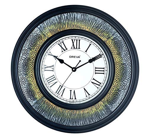 Buy OREVA Wooden Hand Carfted Multicolor Designer 16 inch Round Roman ...