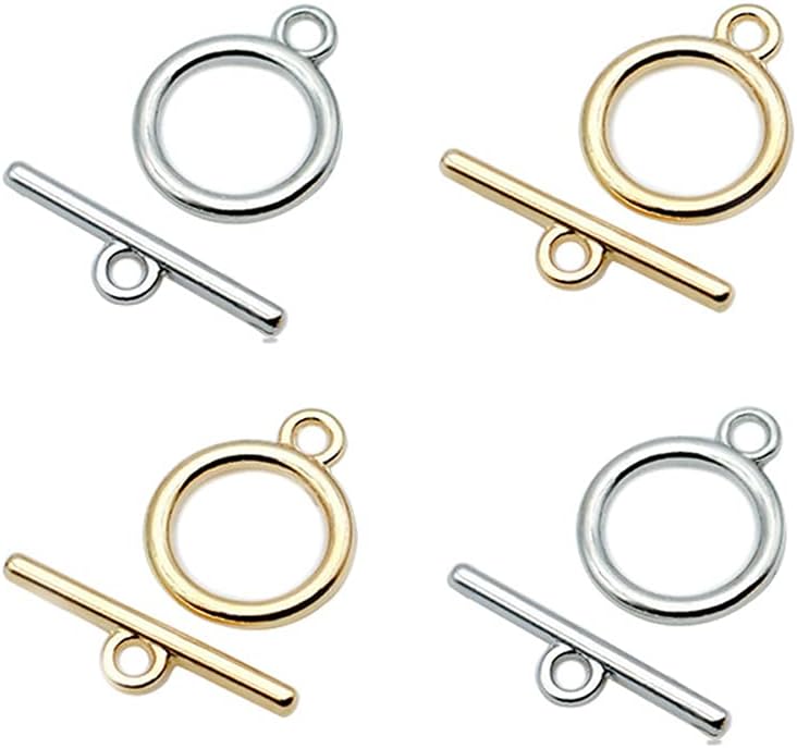 Amazon.com: SOFPLATE 1 Box 60 Sets Toggle Clasps Ring and Bar Clasp ...