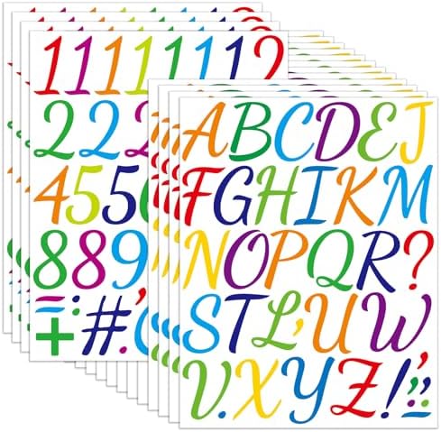 Amazon.com: 600 PCS 16 Sheets Letter Stickers 2 Inch Large Alphabet ...