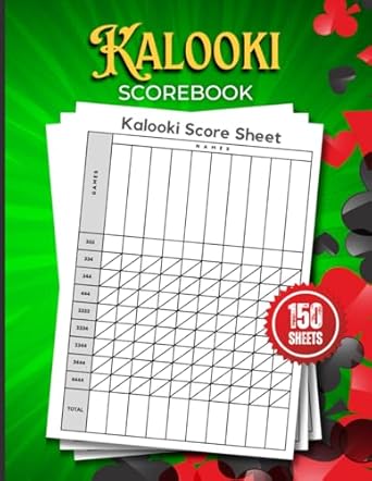 Kalooki Scorebook: 150 Sheets For Kalooki Scoring Notebook, Size 8.5 x ...