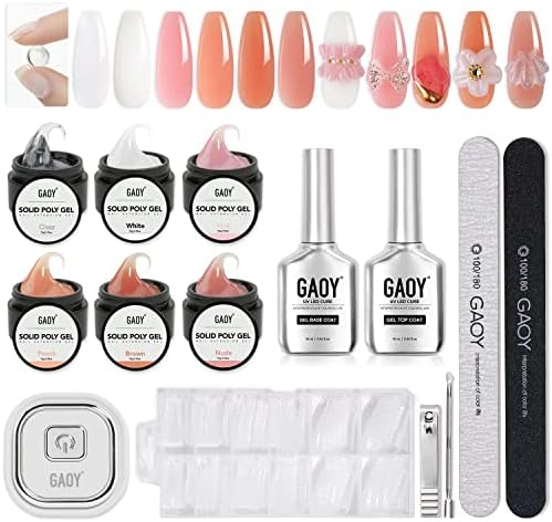 Amazon.com : LOUINSTIC Solid Builder Gel Kit - 6 Colors Solid Builder ...