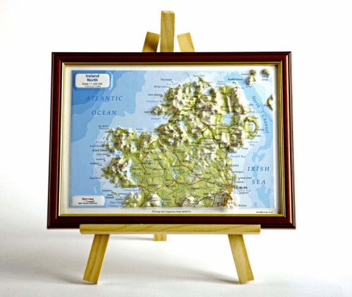 Ireland North Raised Relief Map: Unframed (Raised Relief Maps Series ...