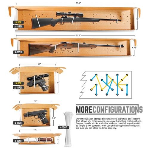 Amazon.com: Arrowhead Forensics A-1050 Long Gun Boxes and Tie (Pack of ...