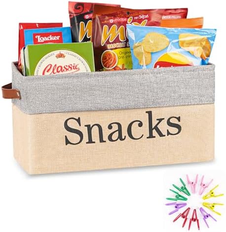 Amazon.com: Flenpptly Snack Organizer with 10 Metal Snack Clips Fabric ...