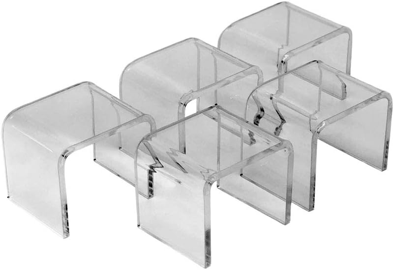 Amazon.com: Mirart Clear Acrylic Display Risers 2" wide (5 Pack) : Home ...