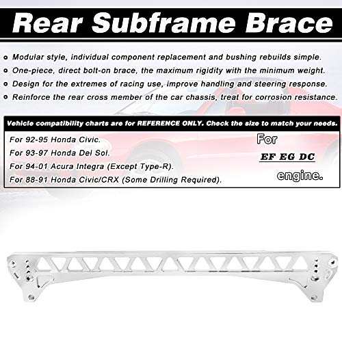Snapklik.com : Rear Aluminum Subframe Brace Tie Subframe Subillet ...